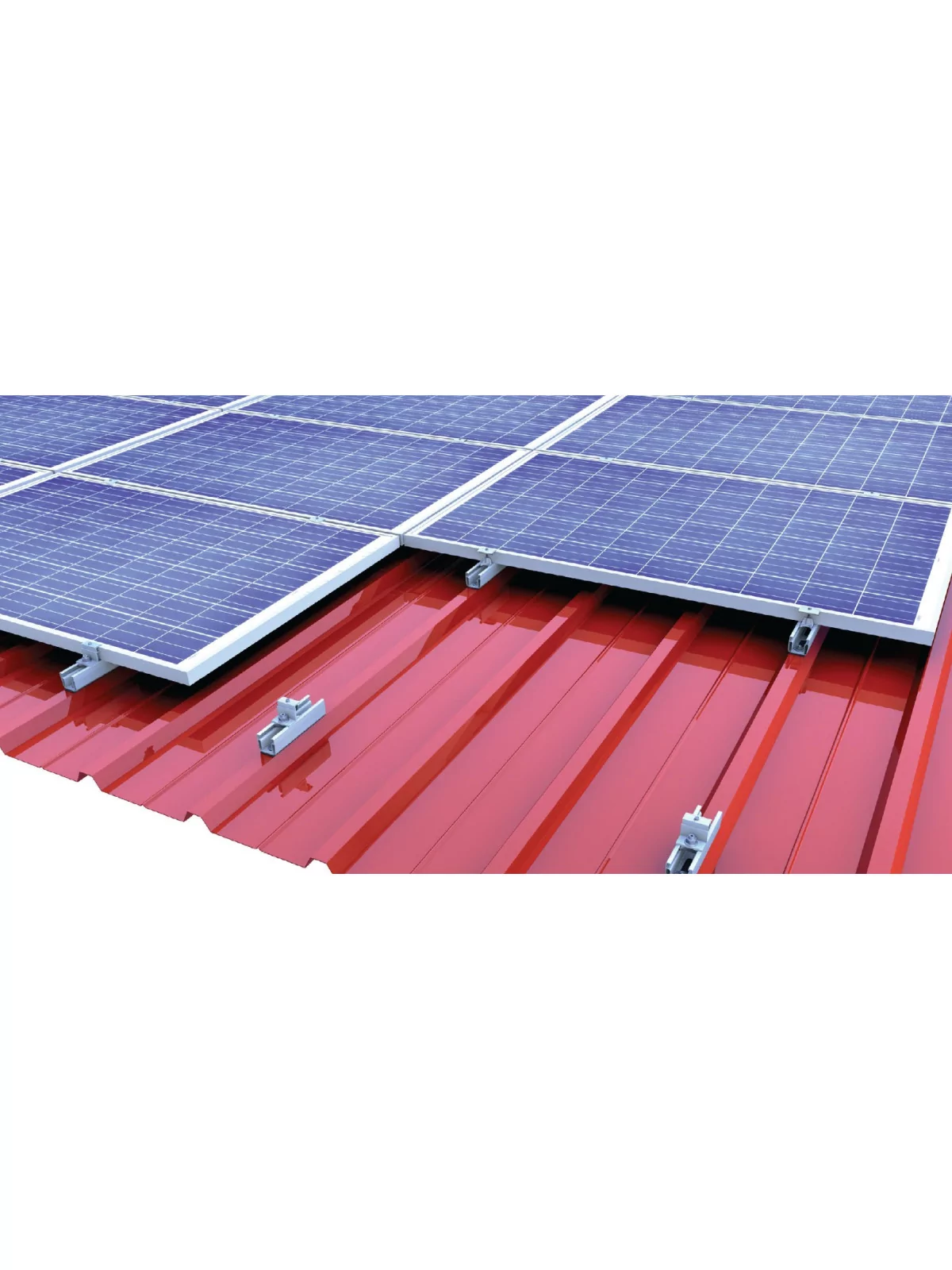 Trapezoidal light steel pan fastening + NVT end plate