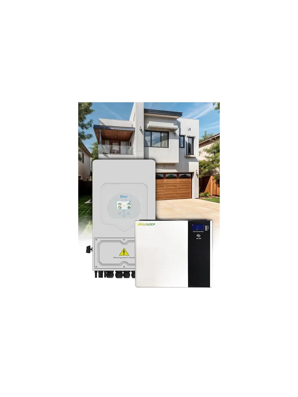 Deye 6 kVA single-phase inverter and Delong 5.12kWh lithium battery pack