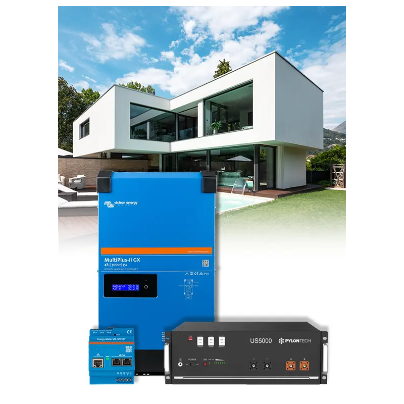 Victron 3 kVA omvormerpakket + Pylontech 4,8 kWh accu