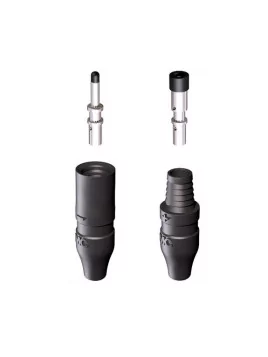 Conectores MC3 macho y hembra para la conexión de los paneles solares