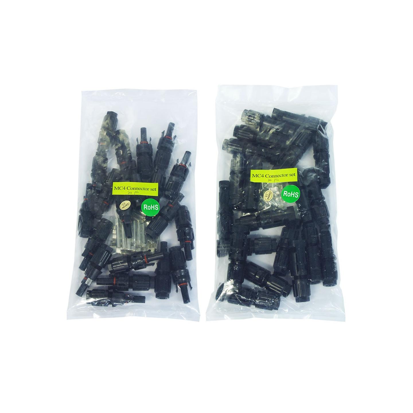 20X type MC4 solar kit male + female connectors